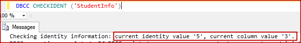DBCC CHECKIDENT in SQL Server
