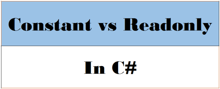 Constant vs ReadOnly in C# - Techno Thirsty Constant vs ReadOnly in C# - Techno Thirsty