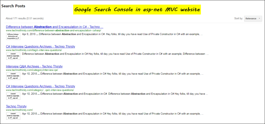 Add Google custom search in asp.net MVC website - Techno Thirsty