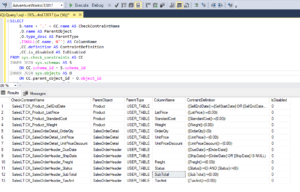 025. SQL SERver Script to Get list of CHECK Constraints of Database